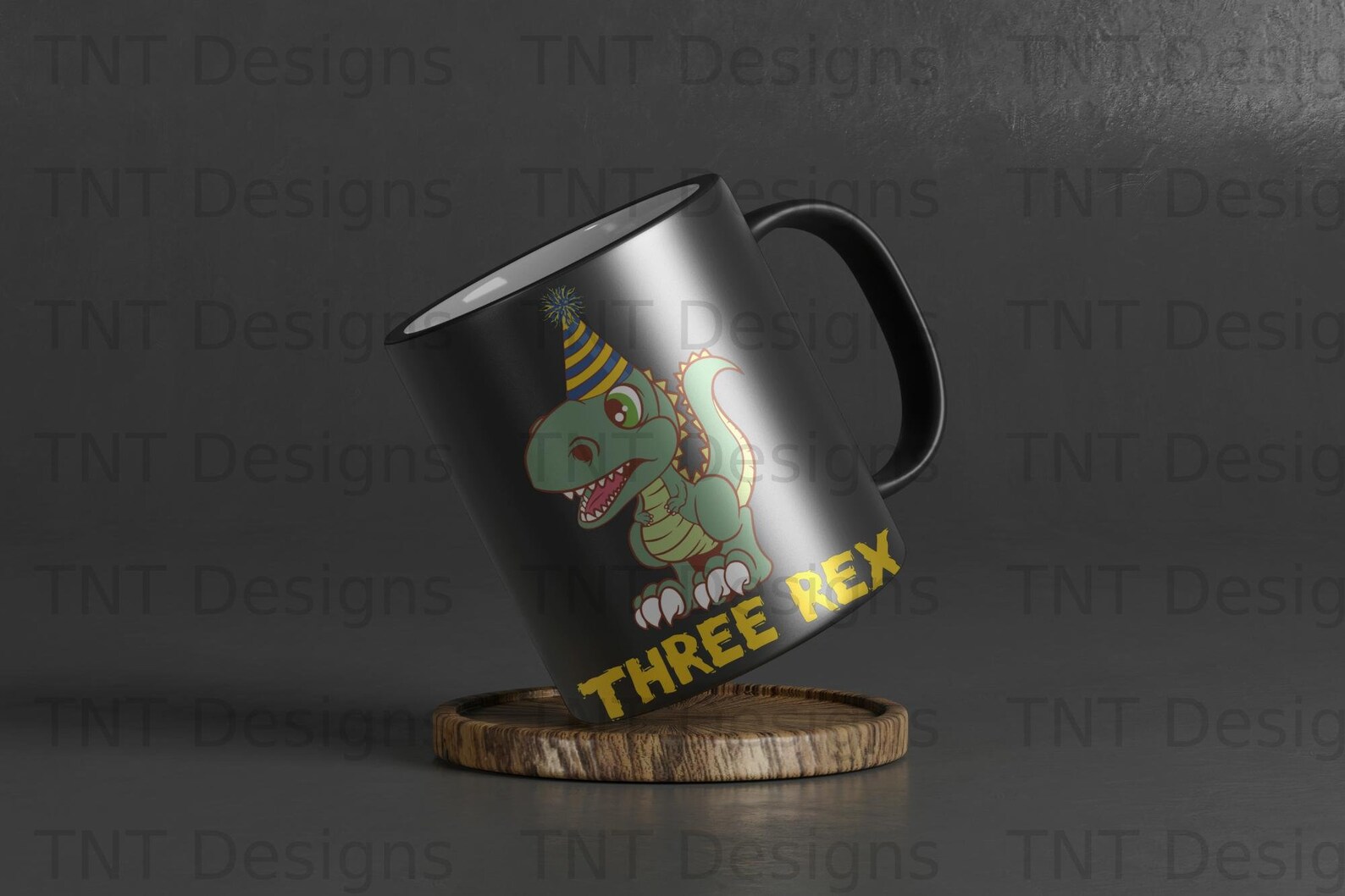 Three Rex Green Dinosaur 3rd Birthday Party Turning 3 Digital - Etsy