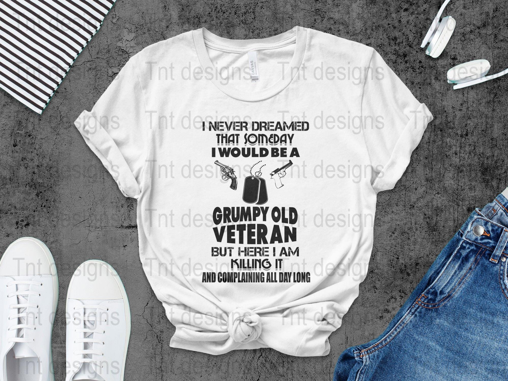 Grumpy Old Veteran Digital Png File Instant Download, Veteran T-shirt ...