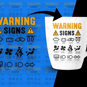 Funny Mechanic Warning Signs Digital Png File, Instant Download, Funny ...