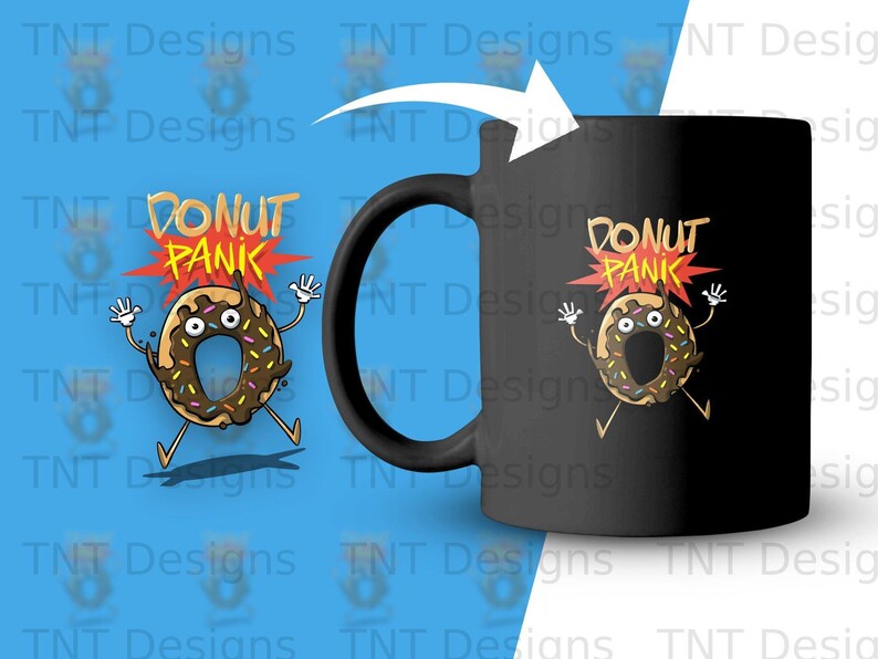 Donut Panic Png Digital File Instant Download Funny Donut - Etsy