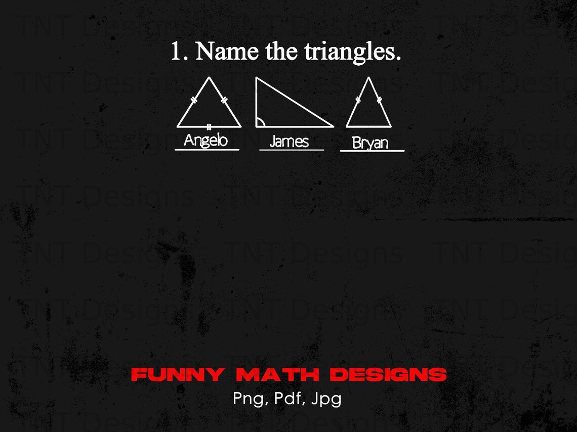 Name the Triangles Funny Math Teacher Digital Png File - Etsy