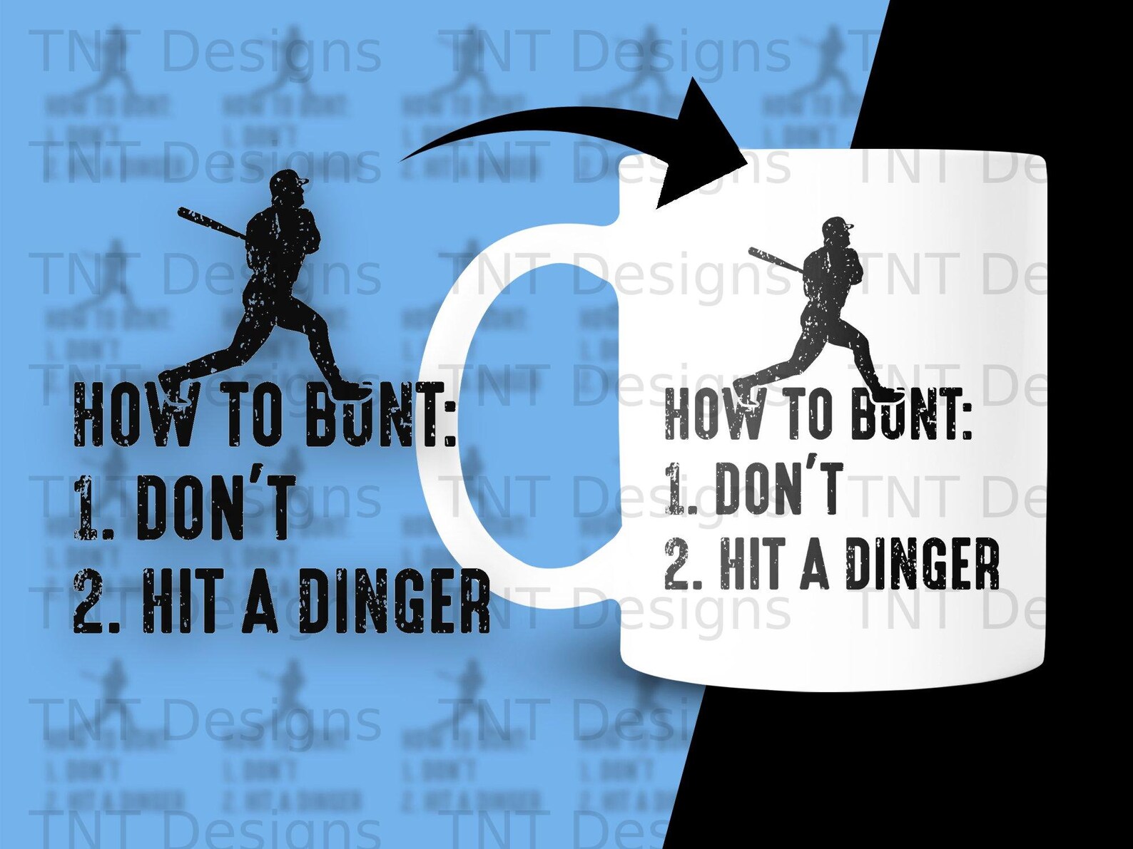 How to Bunt Don't Hit A Dinger PNG Digital File Instant Download, Funny ...