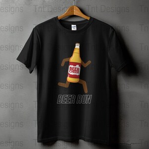 Beer Run Digital Png File, Instant Download, Funny Beer Running T-shirt Design, Beer Bottle Png ...