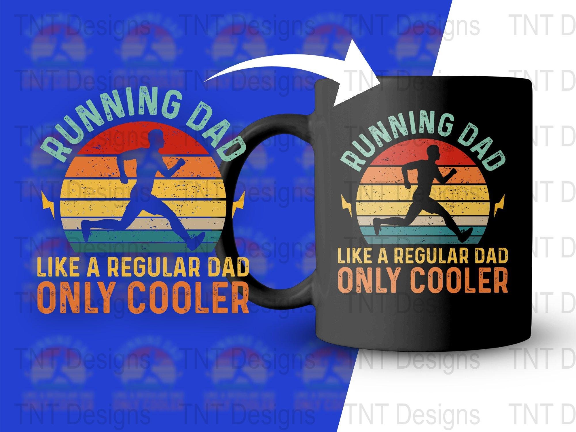 Vintage Running Dad Digital Png File, Instant Download, Retro Running T ...