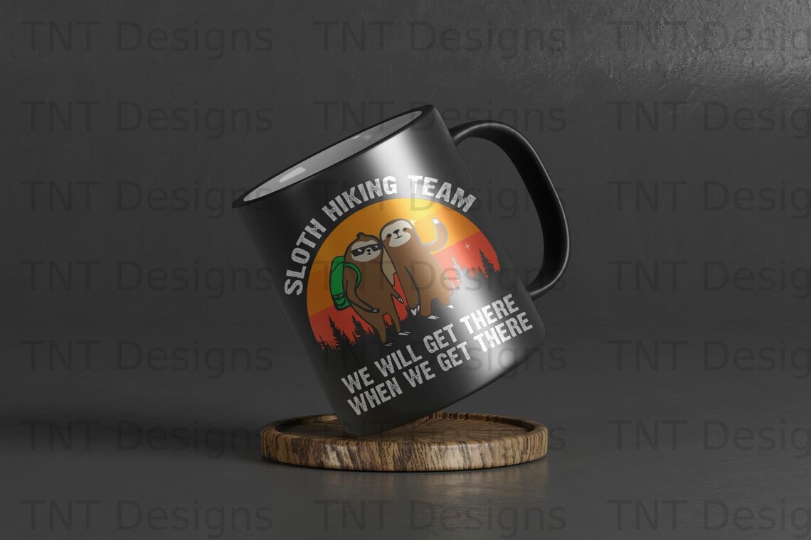 Sloth Hiking Team Funny Digital Png File Instant Download - Etsy