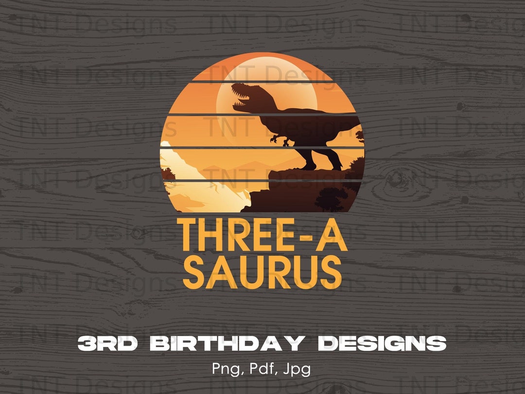 Three A Sarus Digital Png File, Instant Download, Vintage 3rd Birthday ...