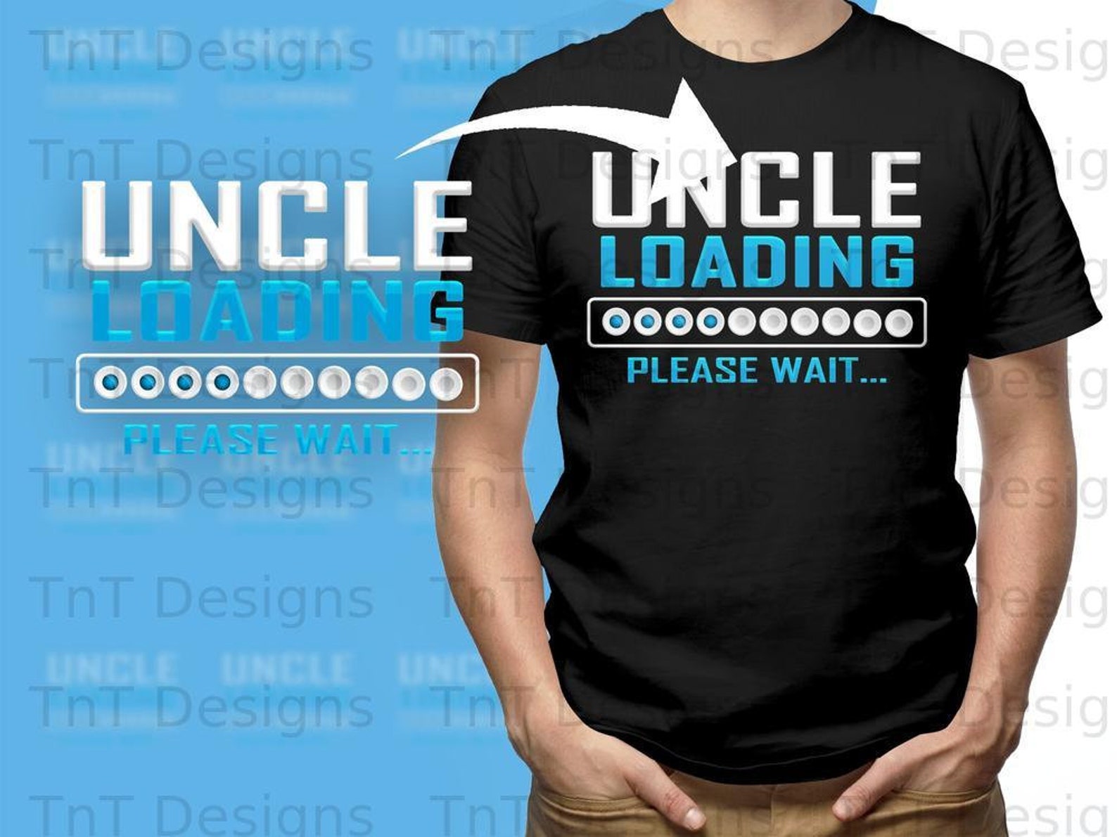 Uncle Loading Please Wait Digital Png File, Instant Download, Gaming ...
