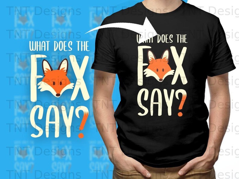Fox Digital Png File, Instant Download, What Does the Fox Say T-shirt ...