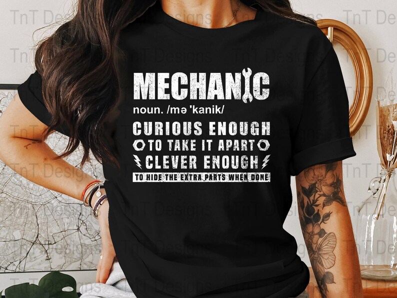 Mechanic Definition Digital Png File, Funny Mechanic Saying T-shirt ...