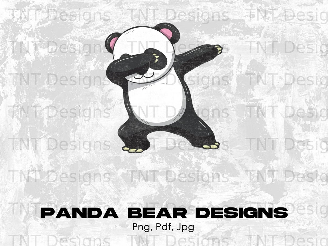 Dabbing Panda Bear Digital Png File, Instant Download, Dab Dance Panda ...