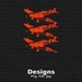 Red Airplanes Digital Png File Instant Download Airplanes - Etsy
