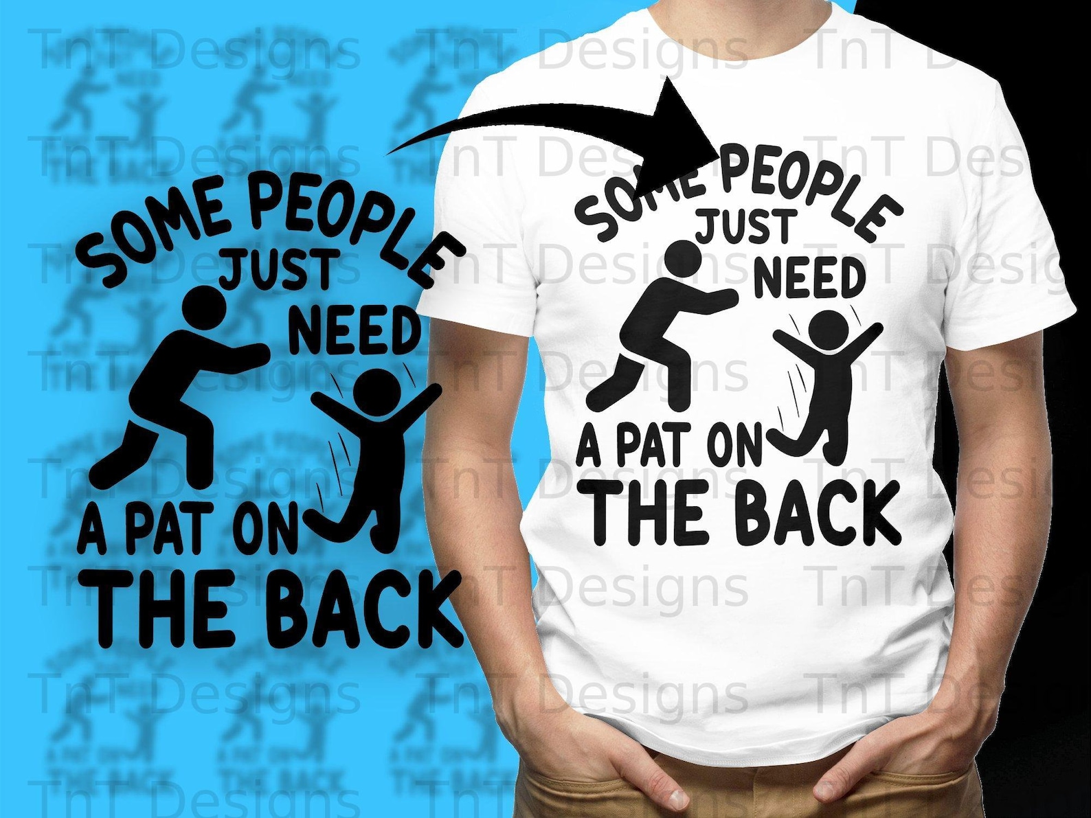 Some People Just Need A Pat on the Back Digital Png File - Etsy