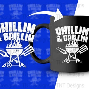Chillin & Grillin Digital Png File Instant Download, BBQ Smoker Png ...