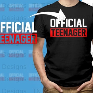 Official Teenager Png Digital File, Instant Download, Funny 13th ...