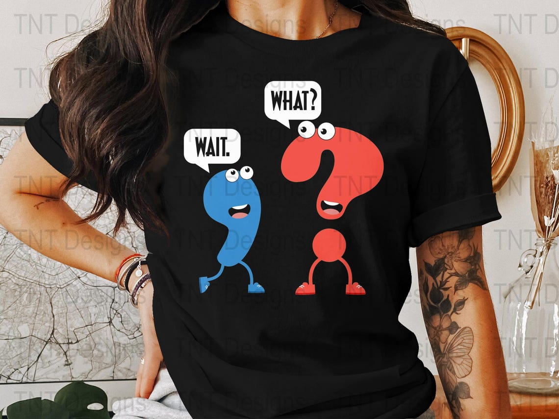 Wait What Question Mark and Comma Digital File, Funny Punctuation ...