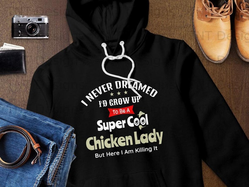 Super Cool Chicken Lady Digital Png File, Instant Download, Chicken Png ...