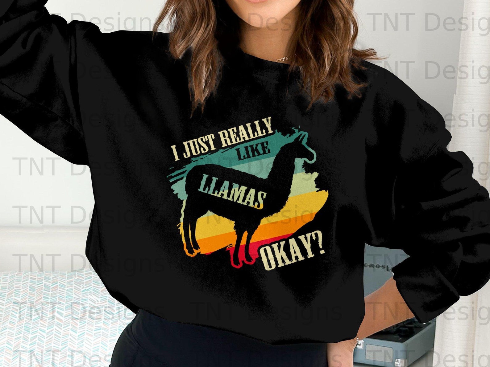 I Just Really Like Llamas OK Digital Png File, Instant Download, Funny ...
