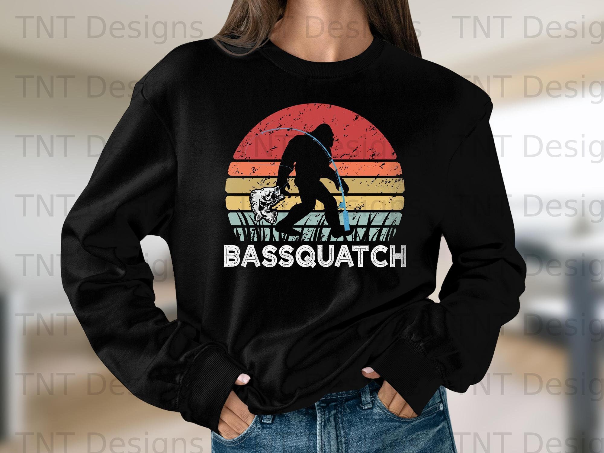 Bassquatch Digital Png File, Instant Download, Funny Bigfoot Fishing T ...