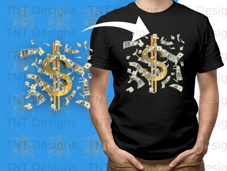 Dollars Digital Png File, Instant Download, Dollar Sign T-shirt Design ...