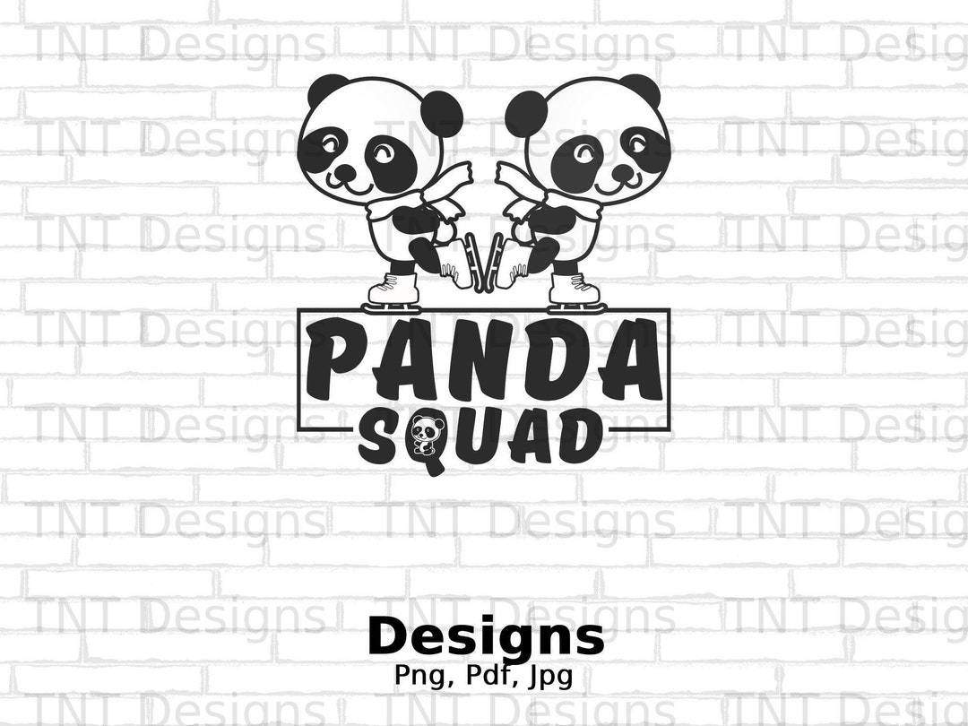 Panda Squad Digital Png File Instant Download, Panda Lover T-shirt ...