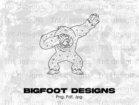 Bigfoot Dabbing Cool Sasquatch Monster Yeti Animal Black - Etsy