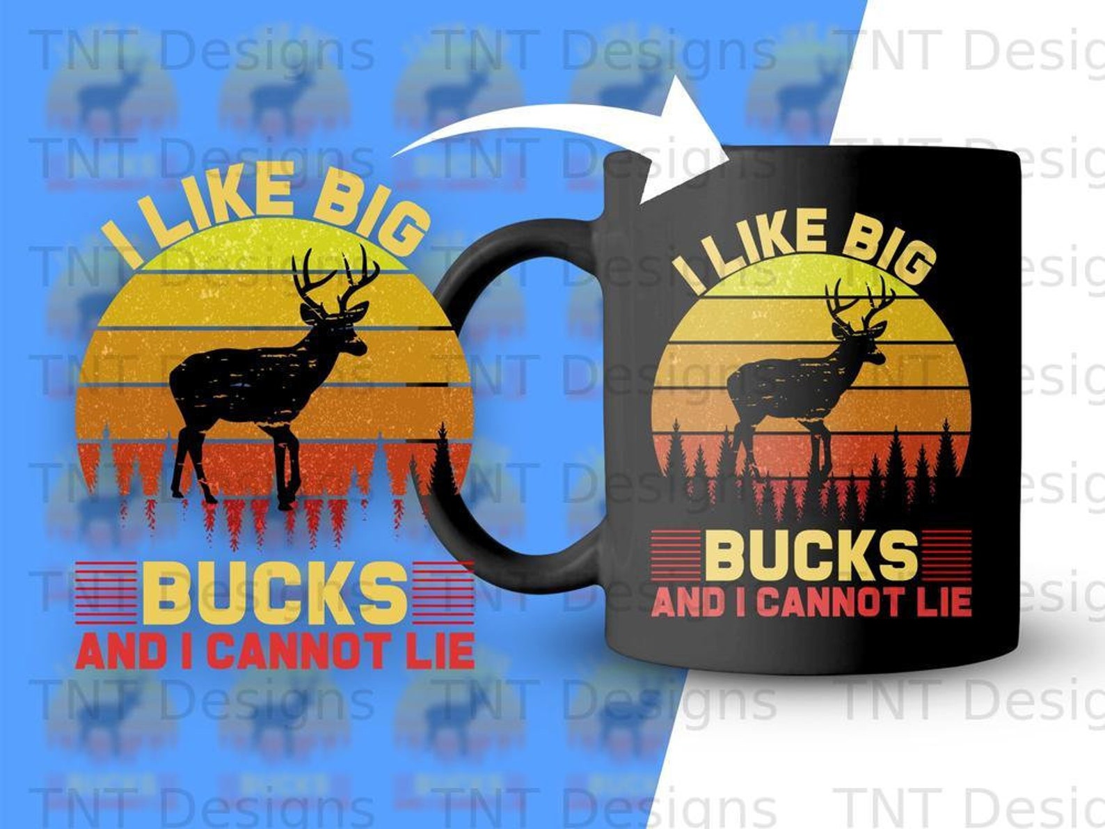 I Like Big Bucks and I Cannot Lie Digital Png File, Instant Download ...