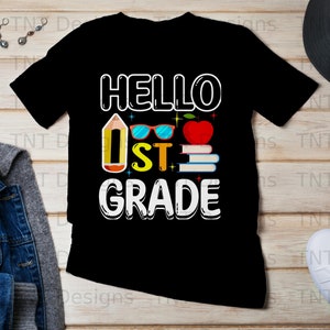 Hello 1st Grade Digital Png File, Instant Download, First Day of School ...