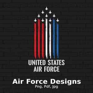 United States Flag Air Force Digital Png File Instant Download, Fighter ...