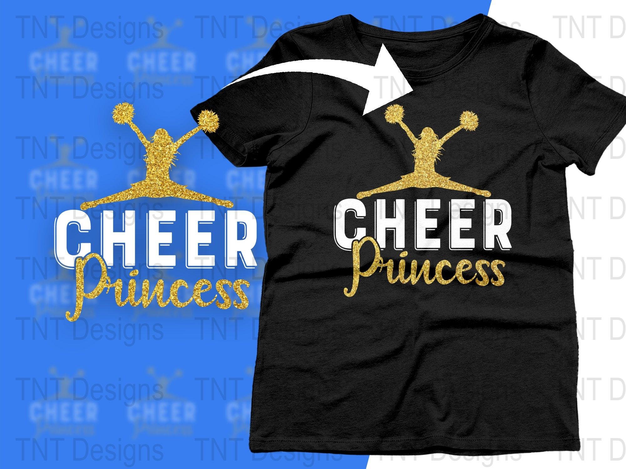 Cheer Princess Digital Png File, Instant Download, Cheer T-shirt Design ...