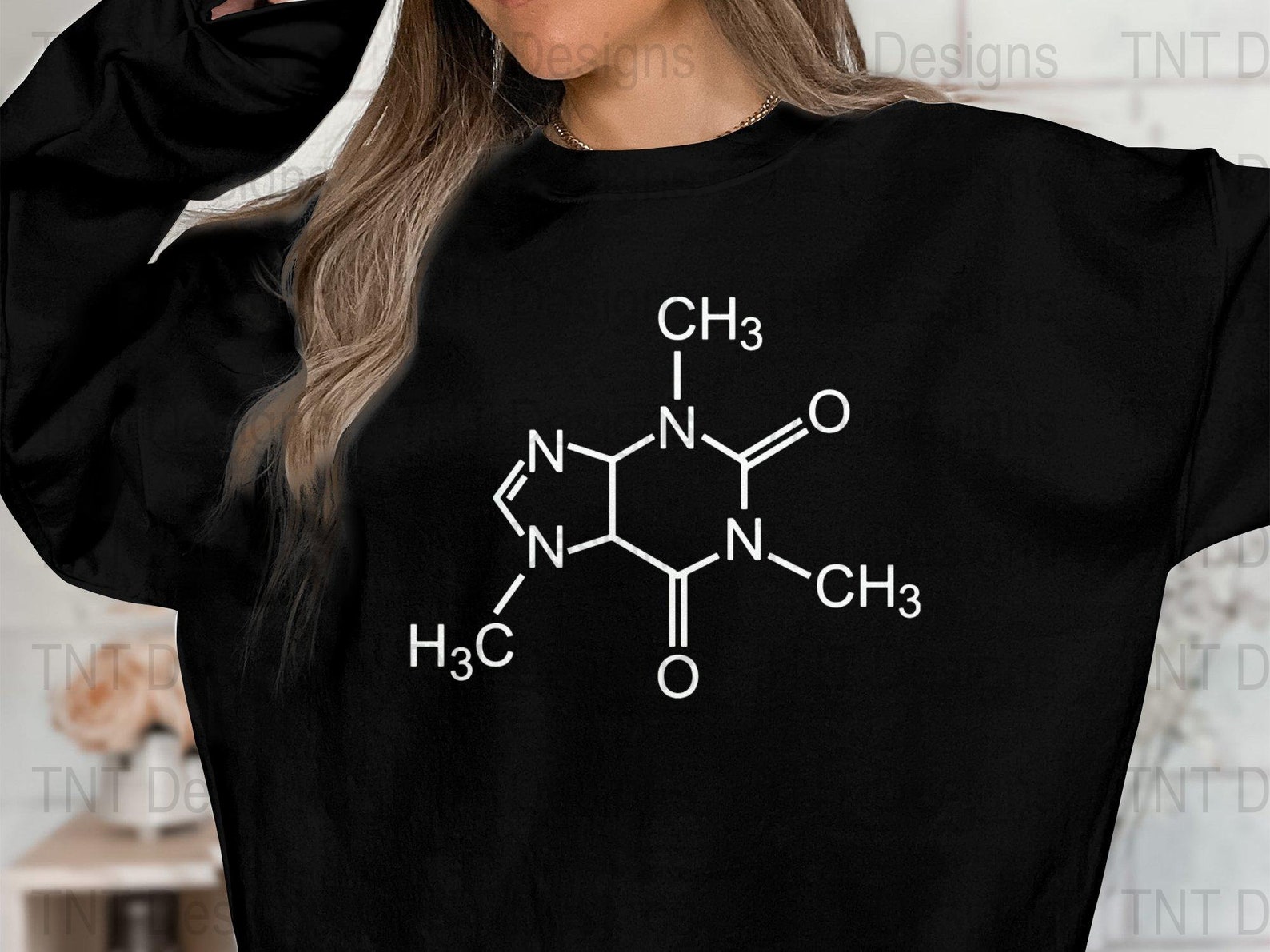 Caffeine Coffee Chemical Formula Digital Png File, Instant Download ...