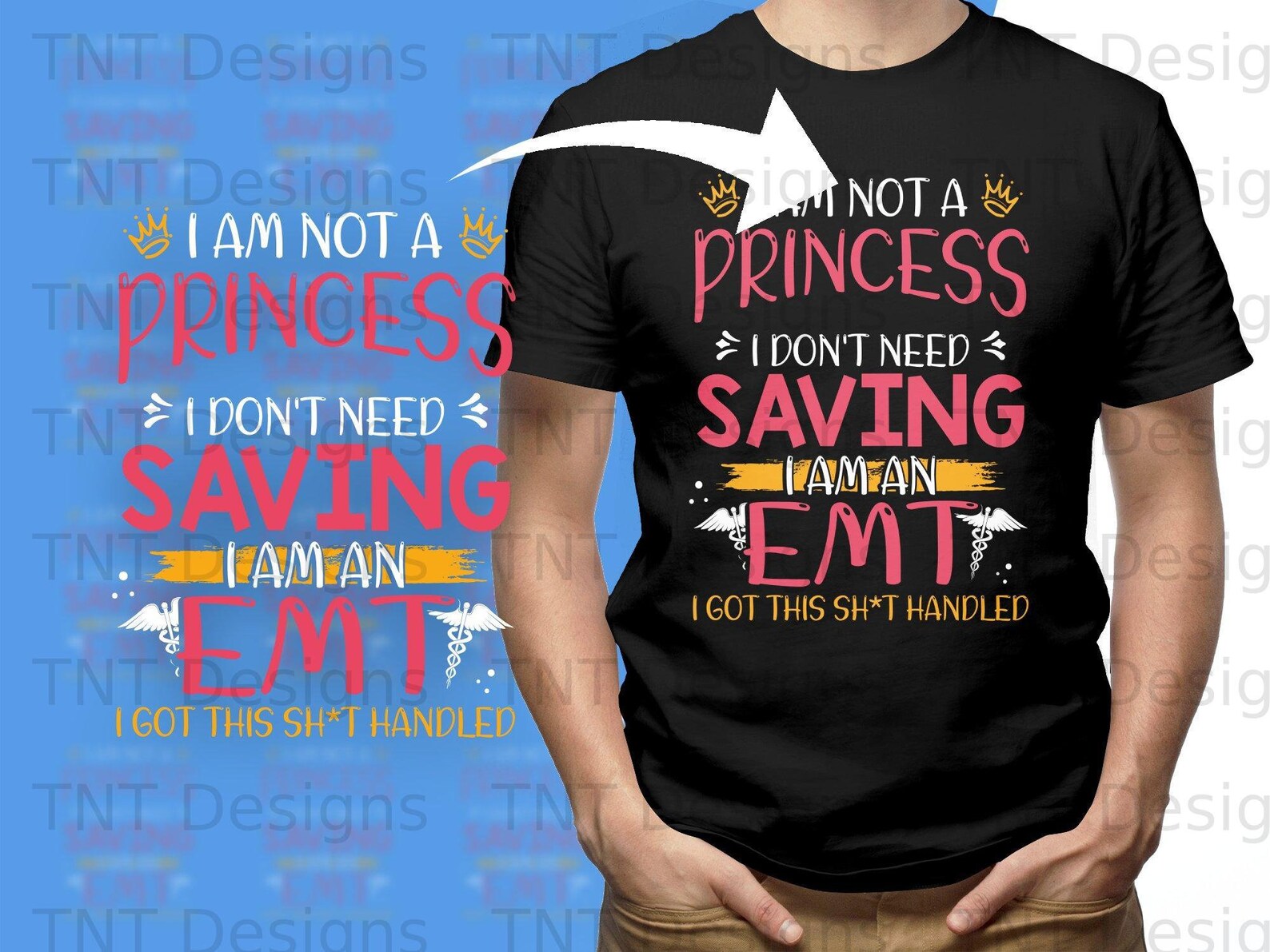 Funny Female EMT Sayings Digital Png File, Instant Download, I'm Not A ...