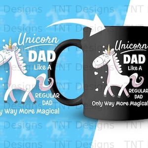 Unicorn Dad Digital Png File, Instant Download, Funny Dad Tshirt Design ...