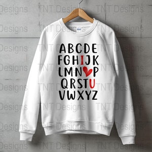 Alphabet I Heart You Digital Png File, Instant Download, Valentine's ...