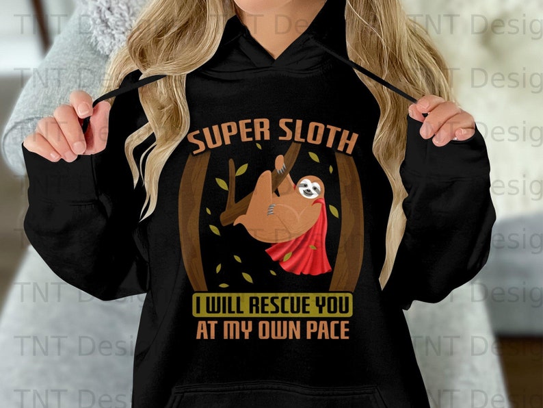 Super Sloth Digital Png File Instant Download Cape Wearing - Etsy