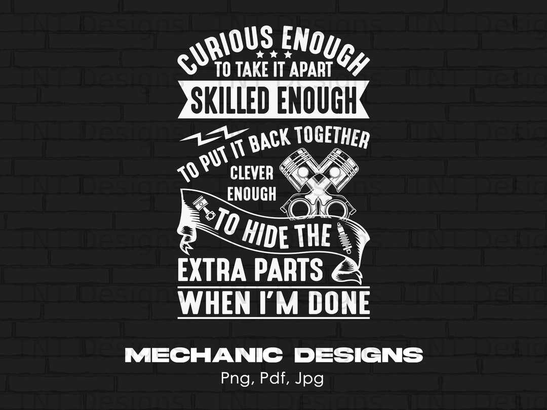 Funny Mechanic Sayings Digital Png File, Instant Download, Funny ...
