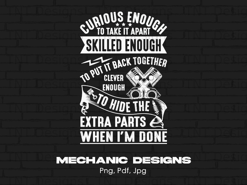 Funny Mechanic Sayings Digital Png Design File Instant - Etsy