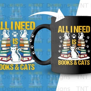 Books & Cats Digital Png File, Instant Download, Teacher, Reading Png ...