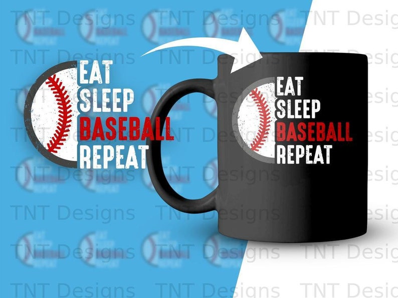 Eat Sleep Baseball Repeat Digital Png File Instant Download - Etsy