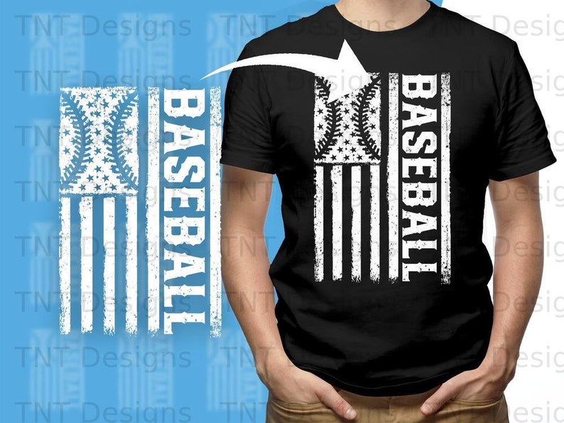 Distressed Baseball USA Flag Digital Png File, Instant Download ...