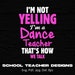 I'm Not Yelling I'm A Dance Teacher Digital Png File, Instant Download ...