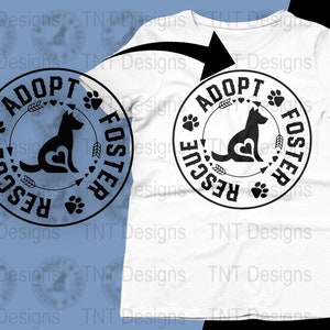 Adopt Rescue Foster Dog Lover Digital Png File, Instant Download ...
