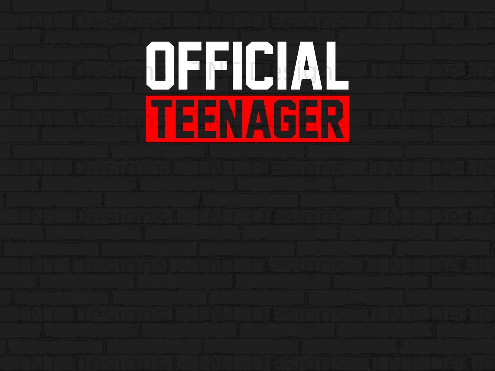 Official Teenager Png Digital File, Instant Download, Funny 13th ...