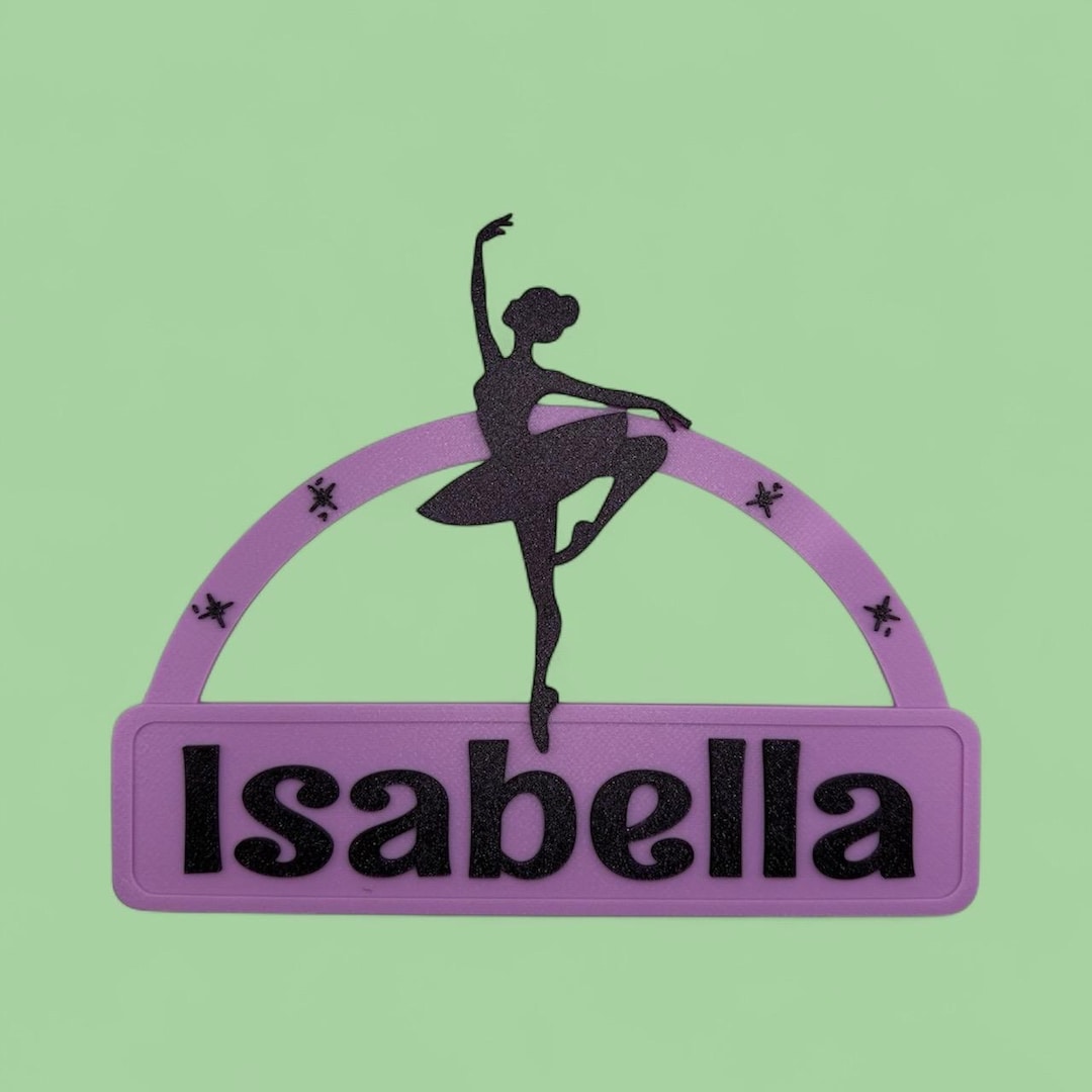 Ballet Door Sign-ballerina Name Plate-personalized Dance Decor-custom ...