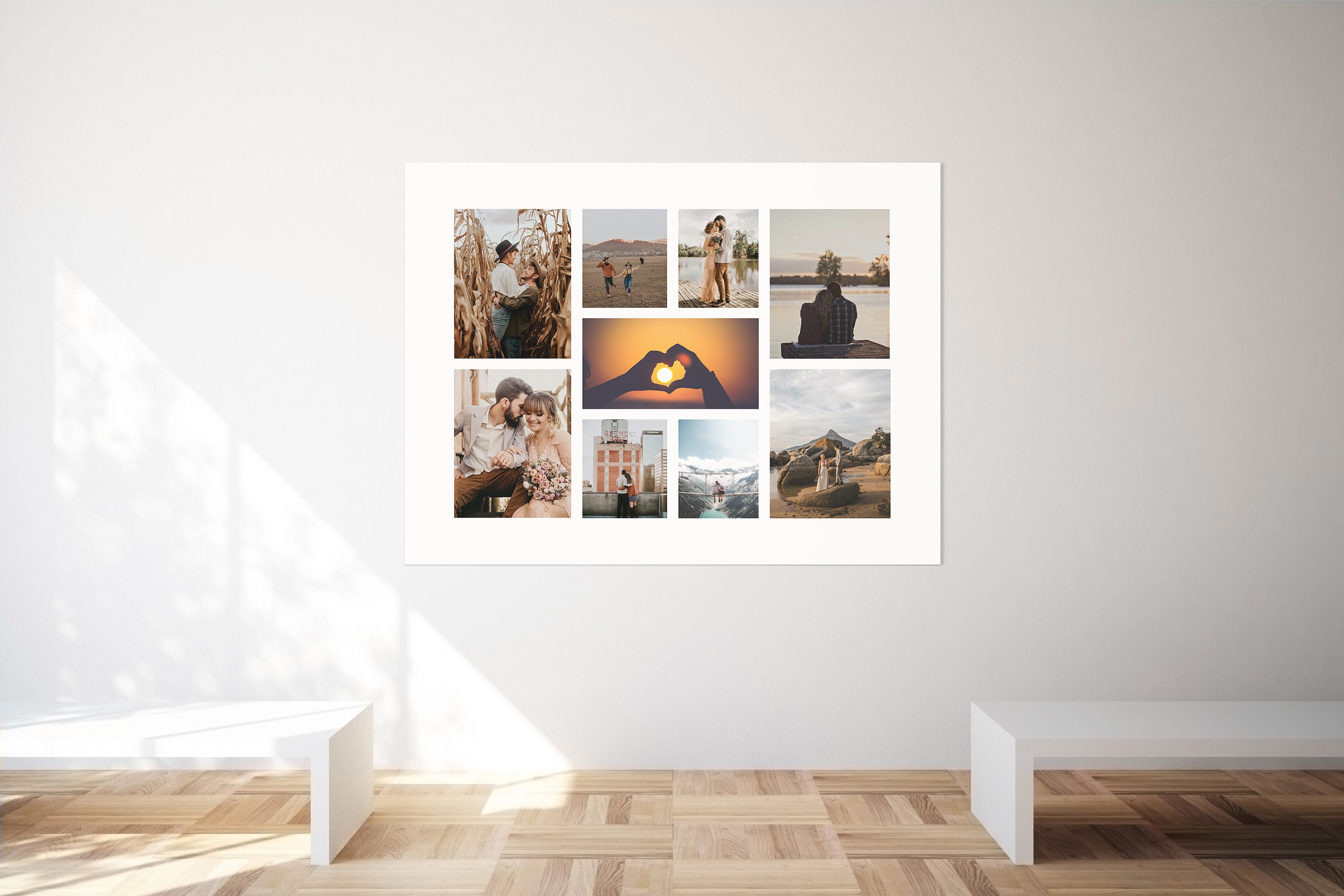 Custom Minimalistic Photo Collage Template for Canva, Personalized ...
