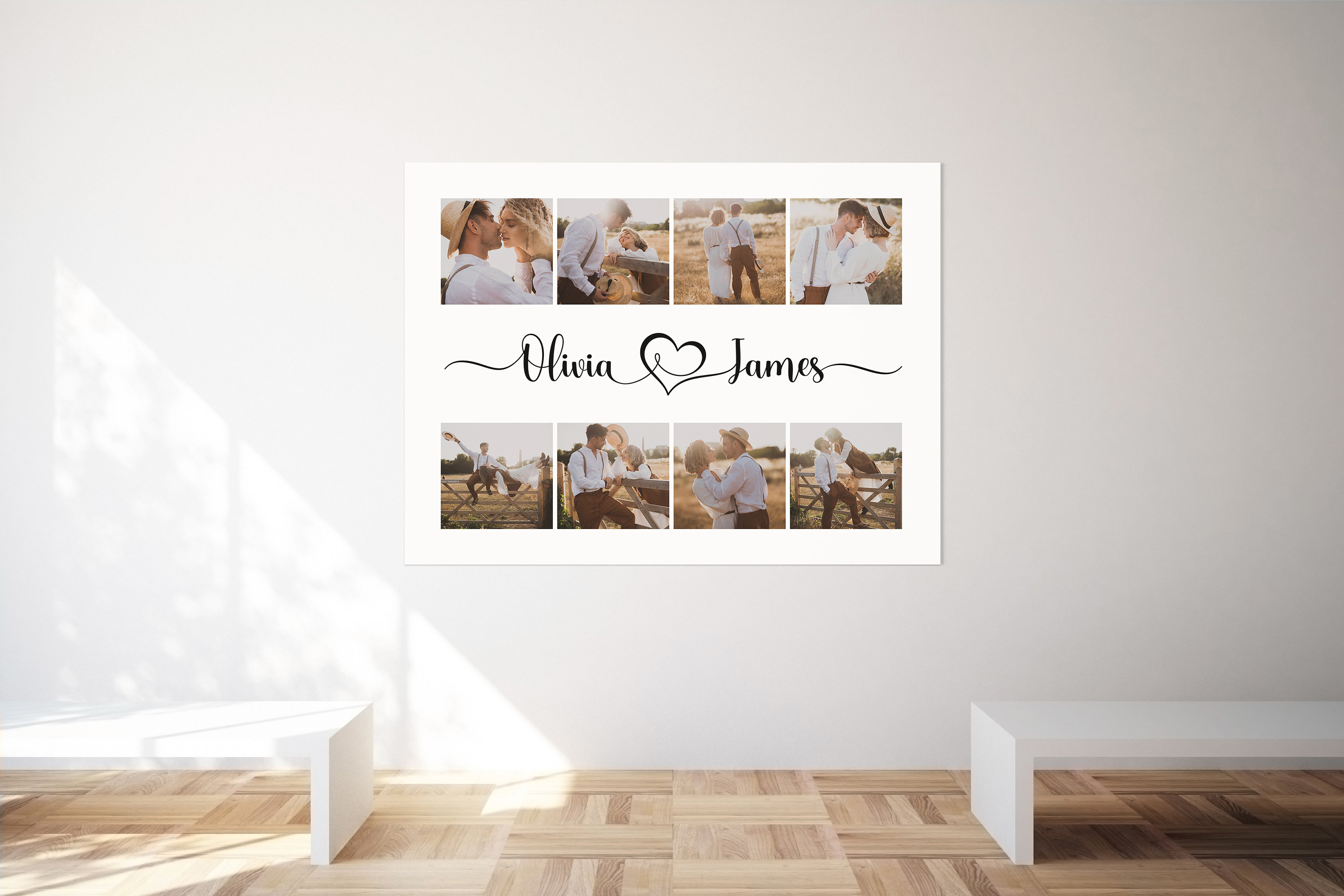 Personalized Love Couple Photo Collage, Custom Photo Collage ...