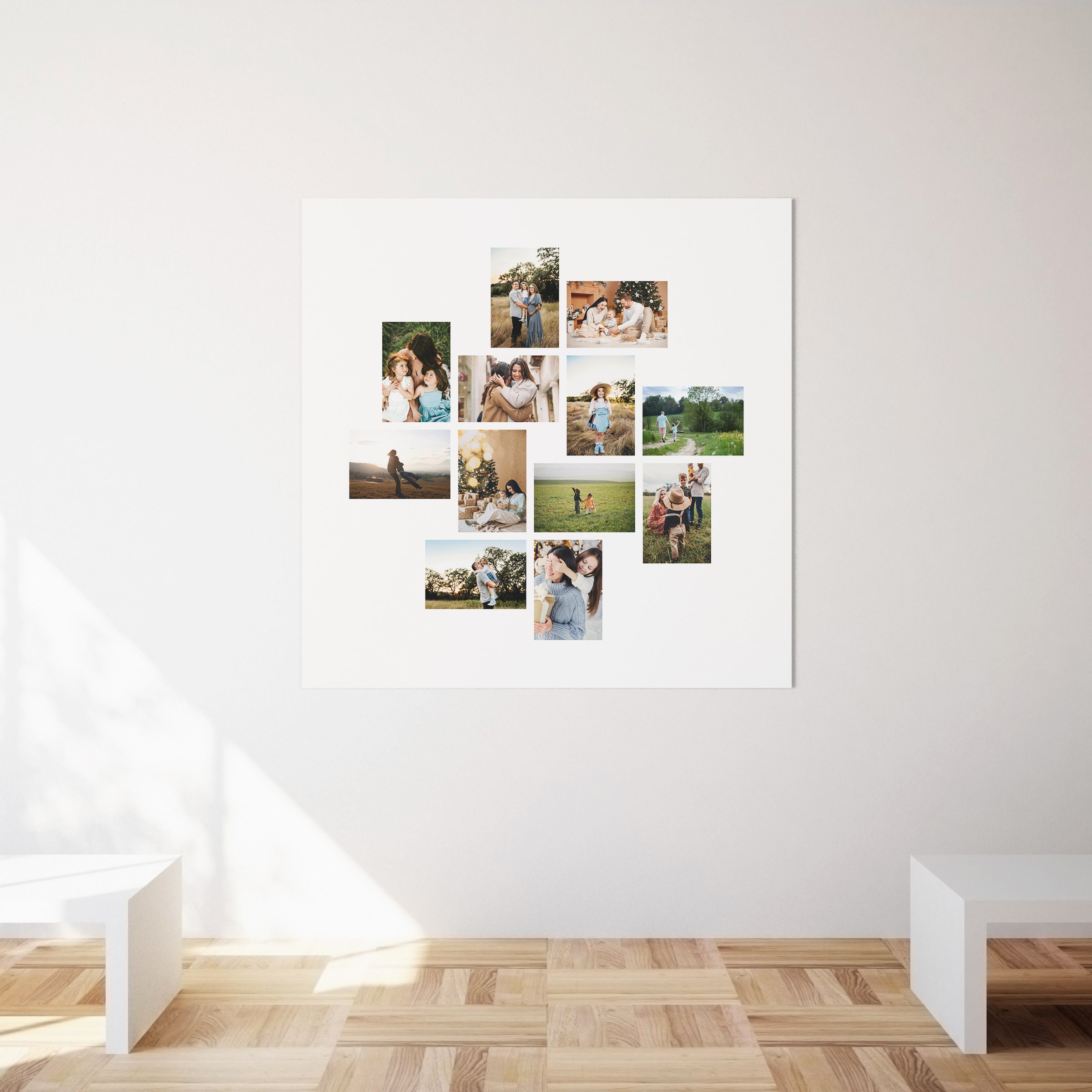 Custom Square Minimalistic Collage Template for Canva, Personalized ...