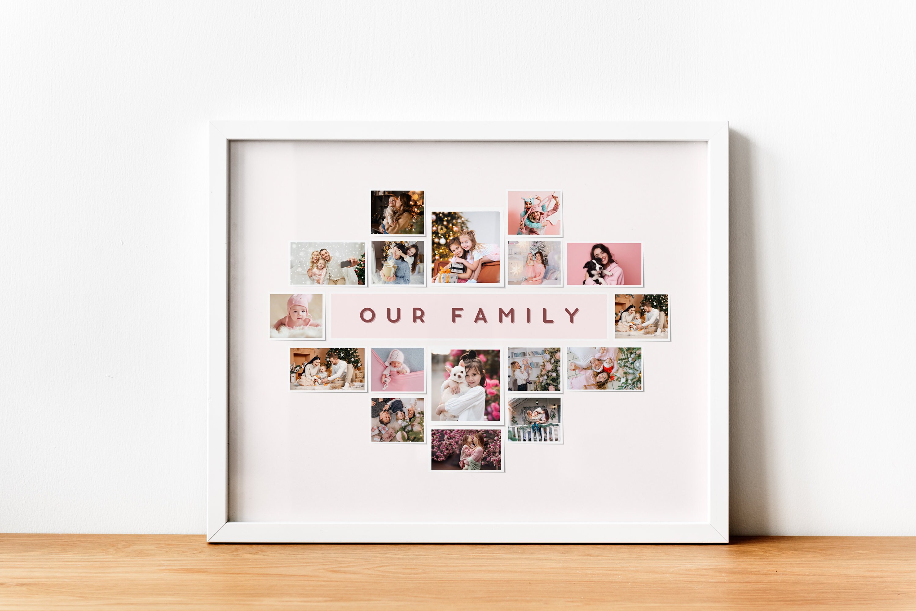 Family Photo Collage Template for Canva, Photography Collage Template ...