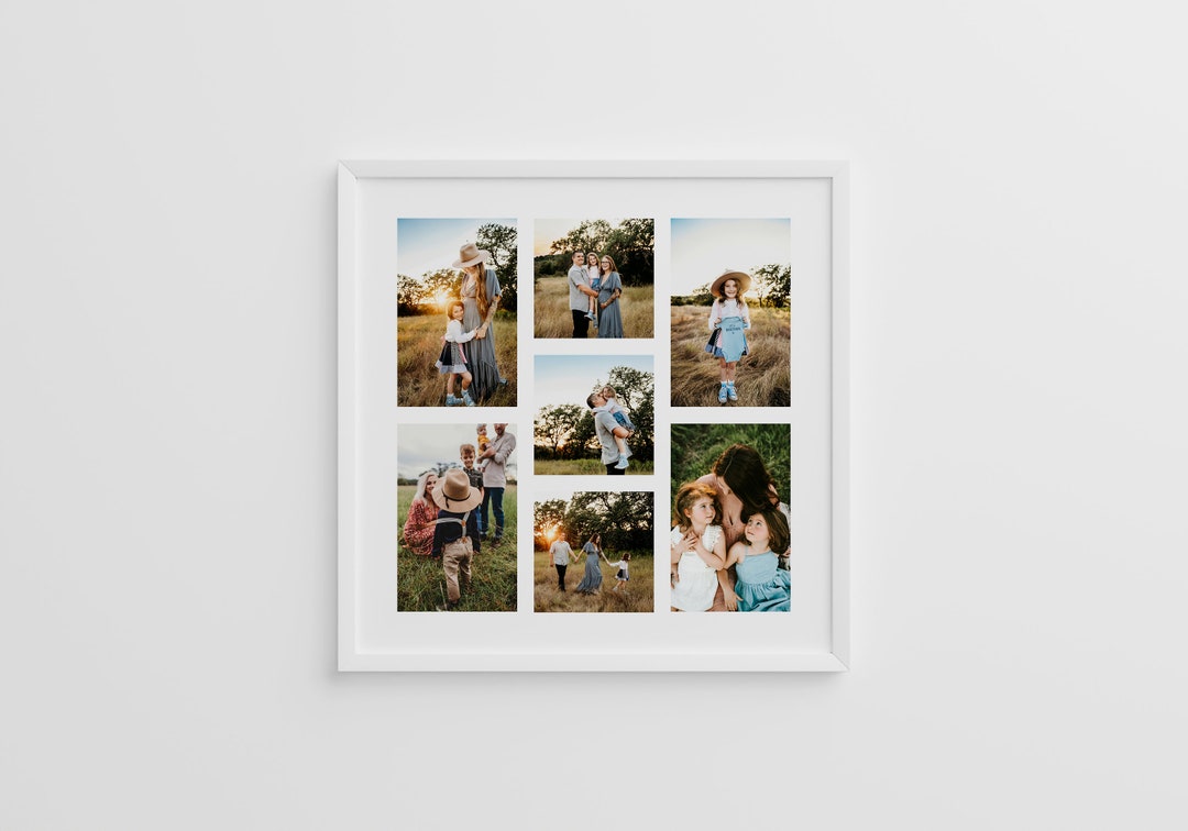 Custom Square Minimalistic Photo Collage Template for Canva ...