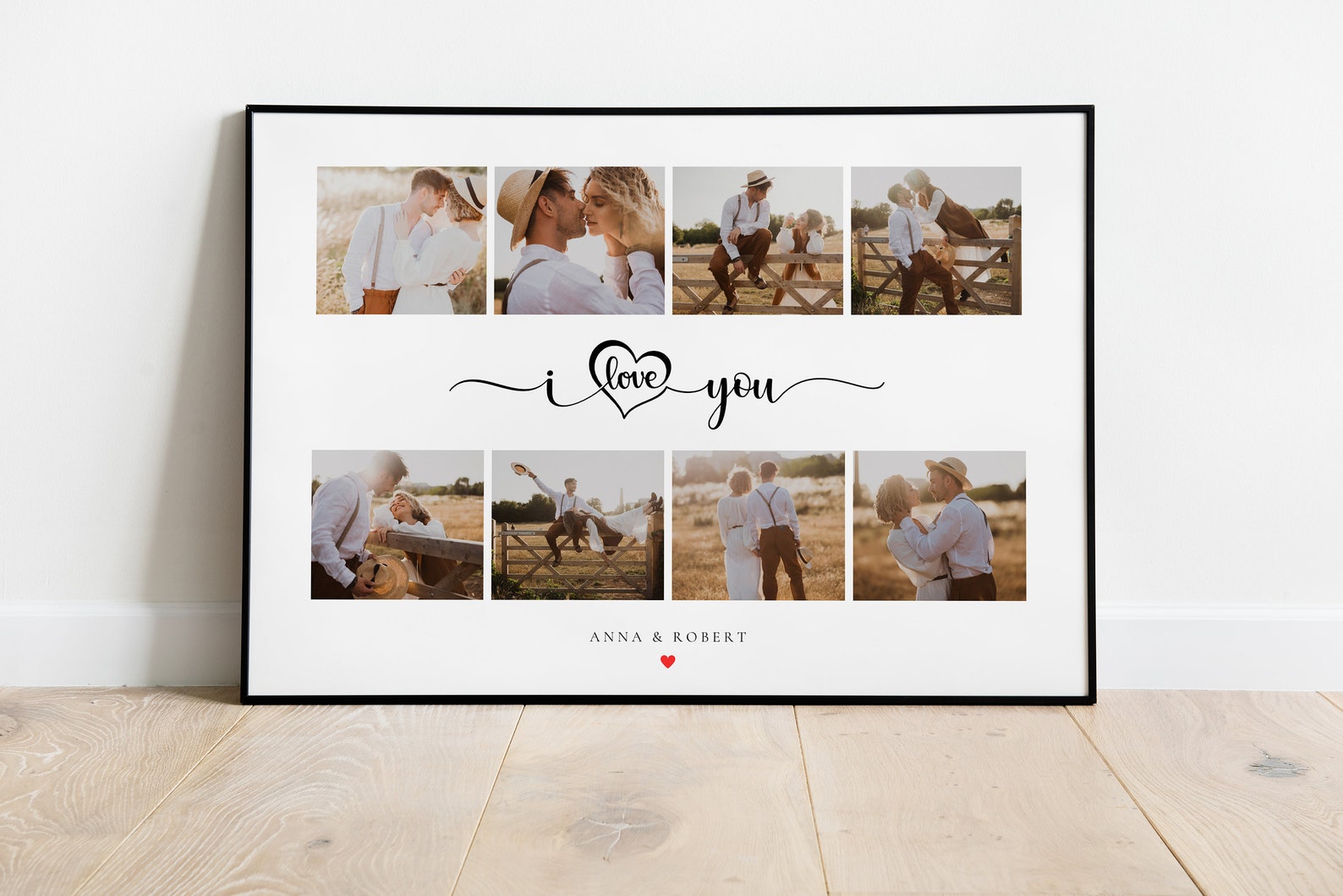 Love Couple Photo Collage Template for Canva, Personalized Couple Photo ...