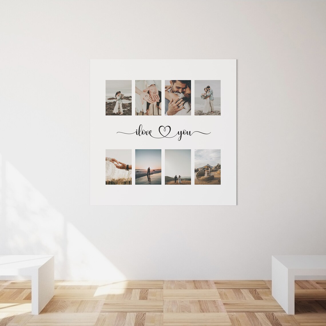 Custom Square Love Couple Photo Collage Template for Canva ...